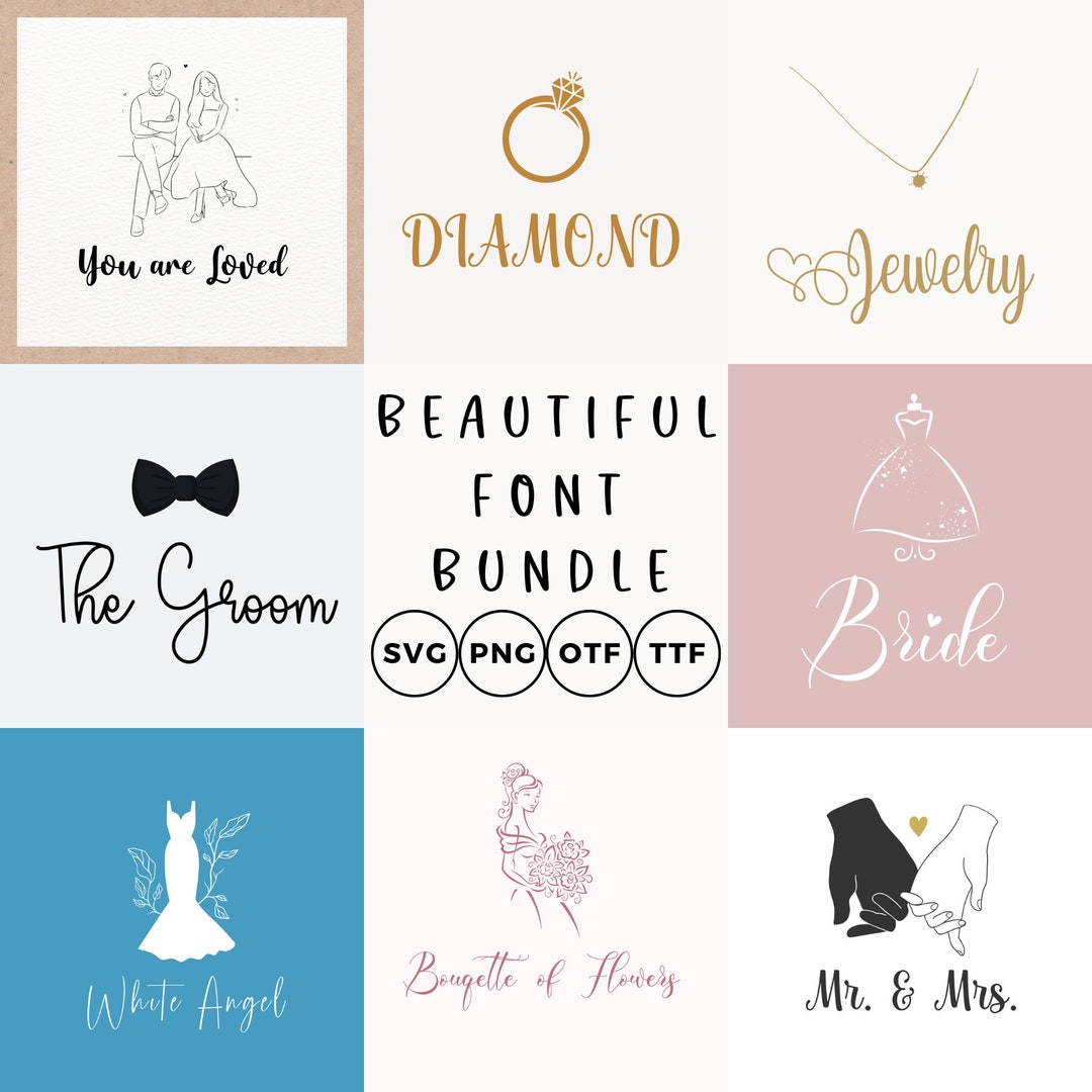 The Ultimate 50 Font Bundle, Beautiful Fonts, Cricut, Canva Font ...