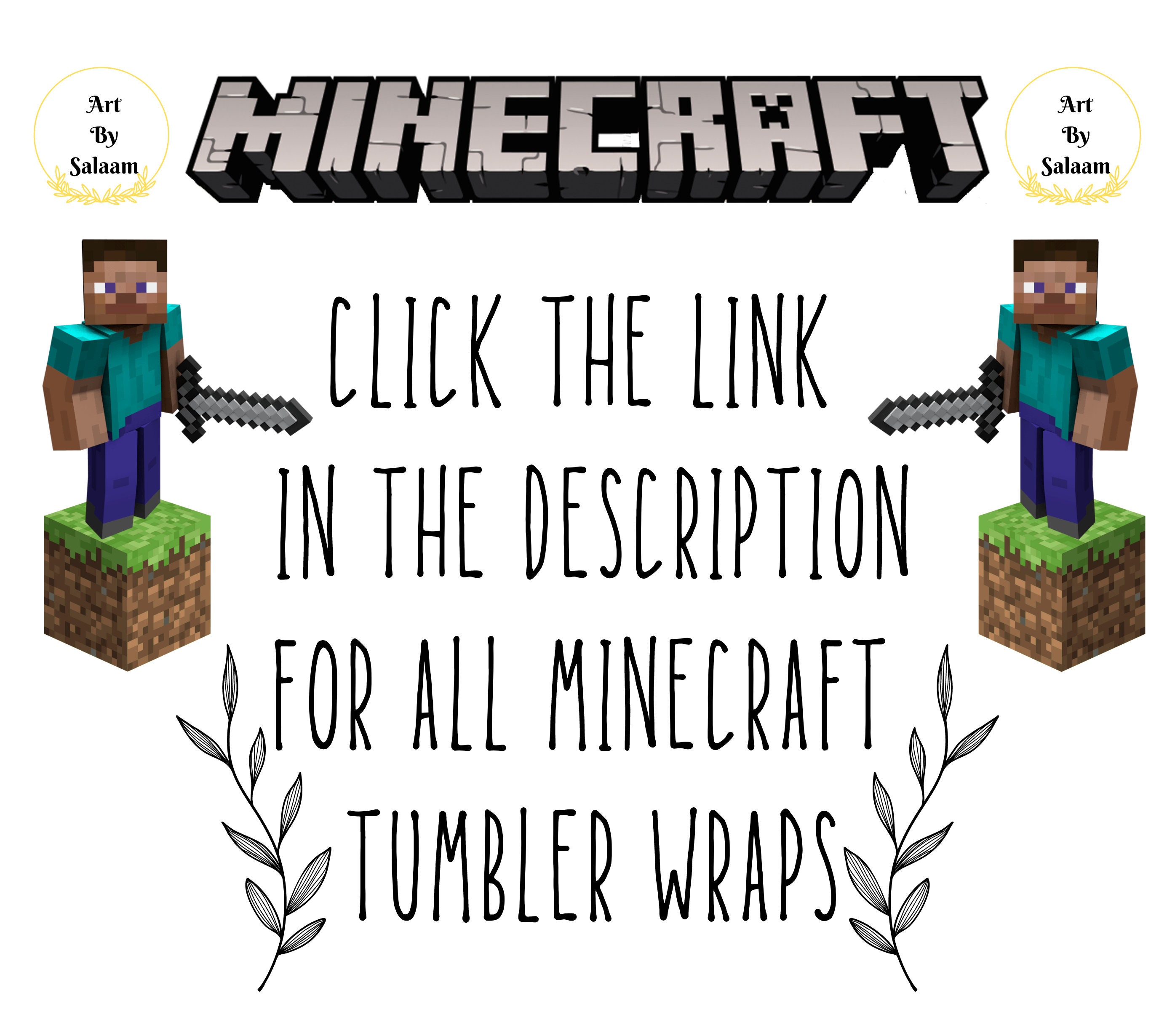 Creeper 20oz Skinny Tumbler Sublimation Design, Gaming Tumbler Wrap ...