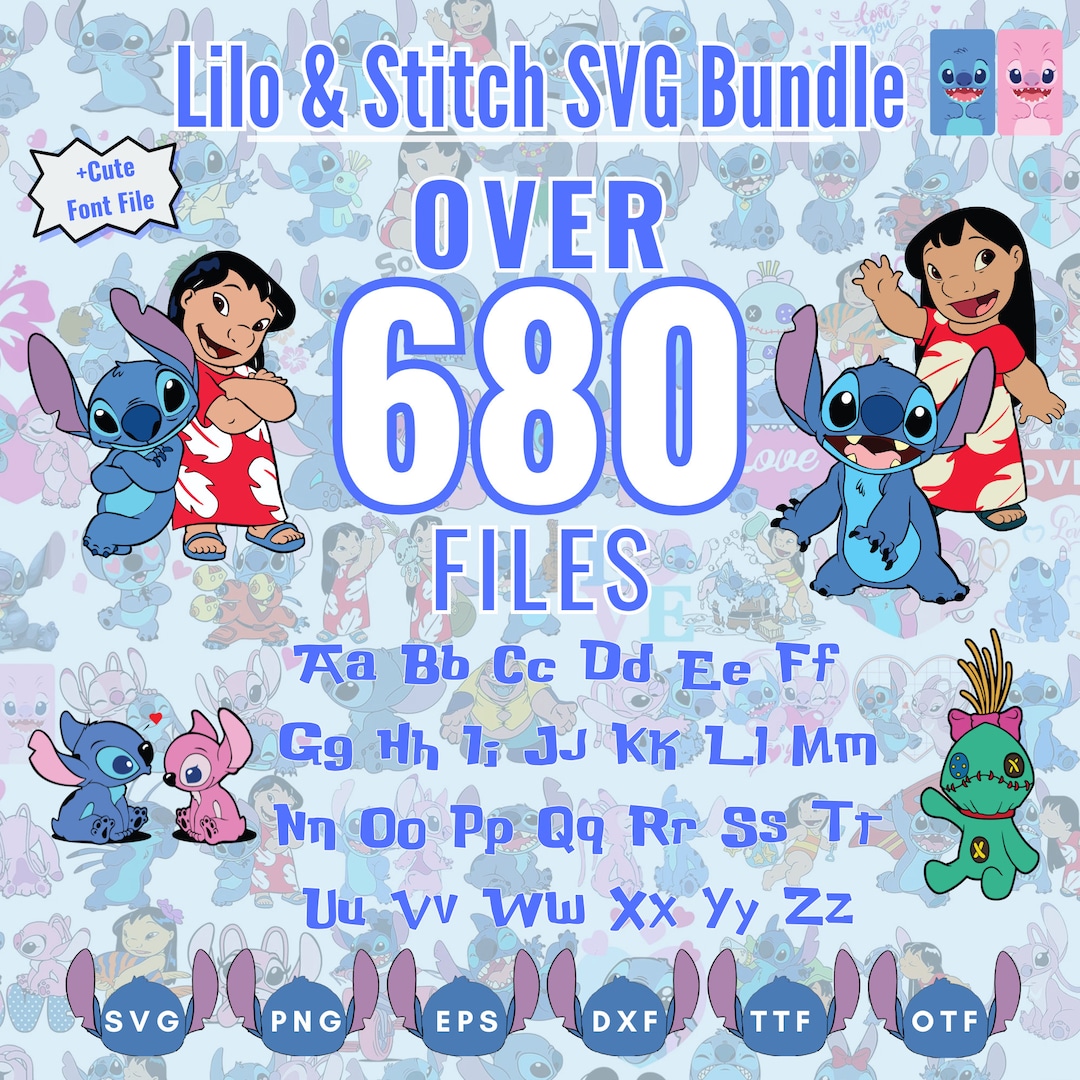 Lilo And Stitch Svg Bundle For Cricut And Sublimation Stitch Cut Files