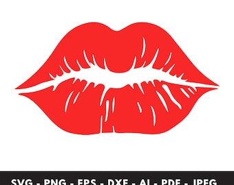 Lips Svg, Red Lips Svg, Kiss Svg, American Lips Svg, Kiss Design, Cricut and Silhouette - Etsy