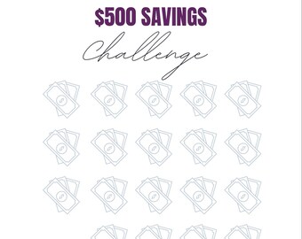Printable Money Savings Challenge Sheet 8x10 500 Dollar - Etsy