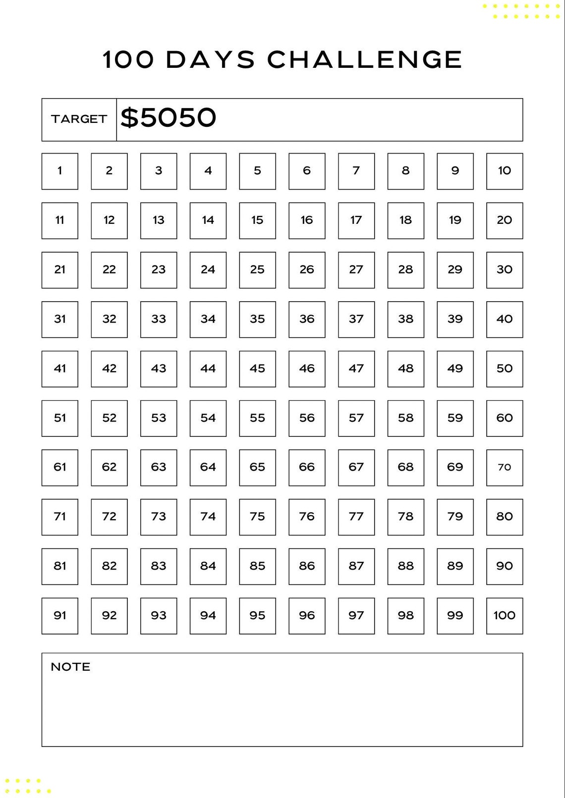 100 Day Challenge - Etsy