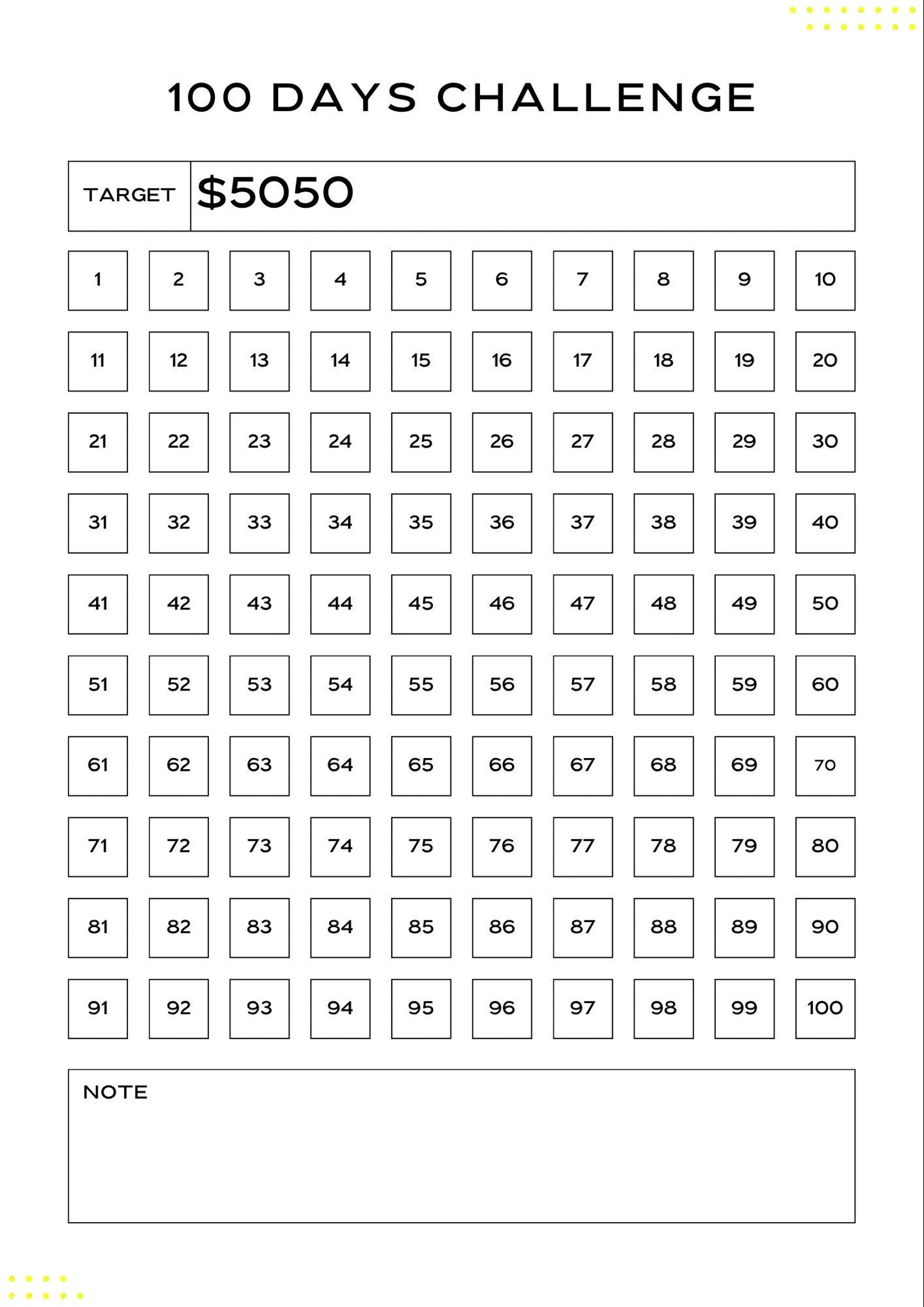 100 Day Challenge - Etsy