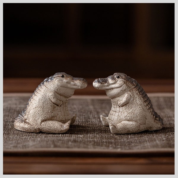 Chubby Crocodile Figurine - Etsy