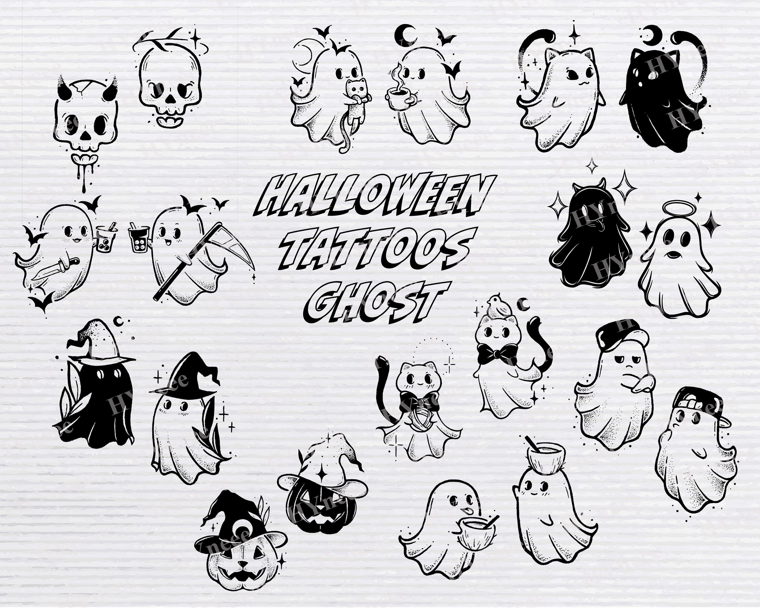 Cute Ghost Tattoos