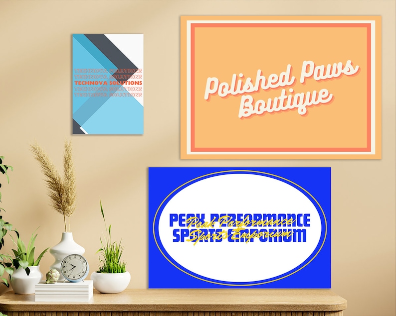 Business Signage Fully Personalized Signs Customized Signage Color ...