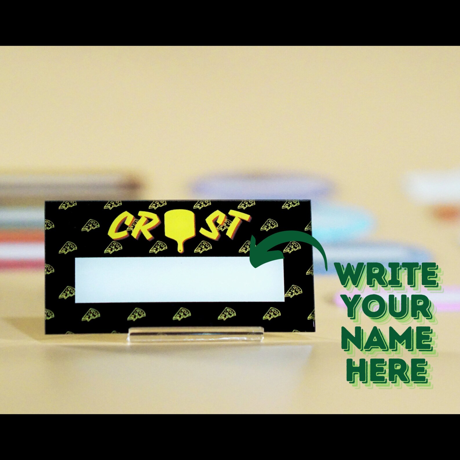 Custom Restaurant Nametag | Acrylic Food Service Name Badge - Etsy