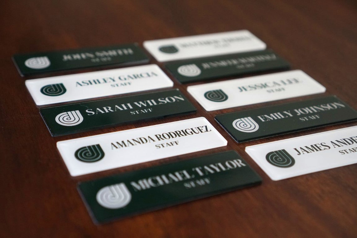 Custom Acrylic Name Tag With Magnetic Pin, Personalized Business ...