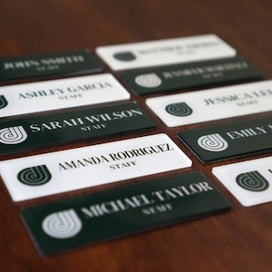 Custom Acrylic Name Tag With Magnetic Pin, Personalized Business ...
