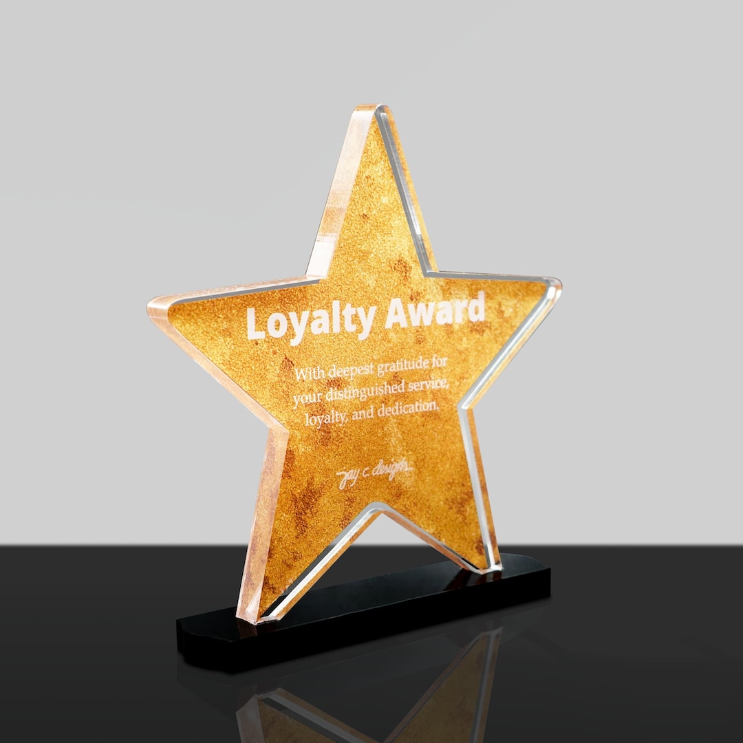 Personalized Star Trophy | Custom Corporate Gift | Thank You Gifts - Etsy