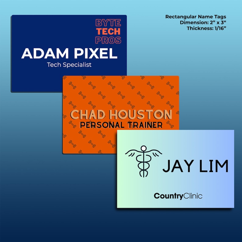 Custom Acrylic Name Tag With Magnetic Pin, Personalized Business ...