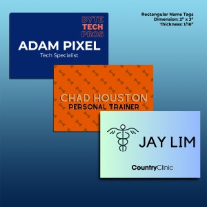 Custom Shape Name Tag With Magnet | Badges for Offices and Restaurants ...