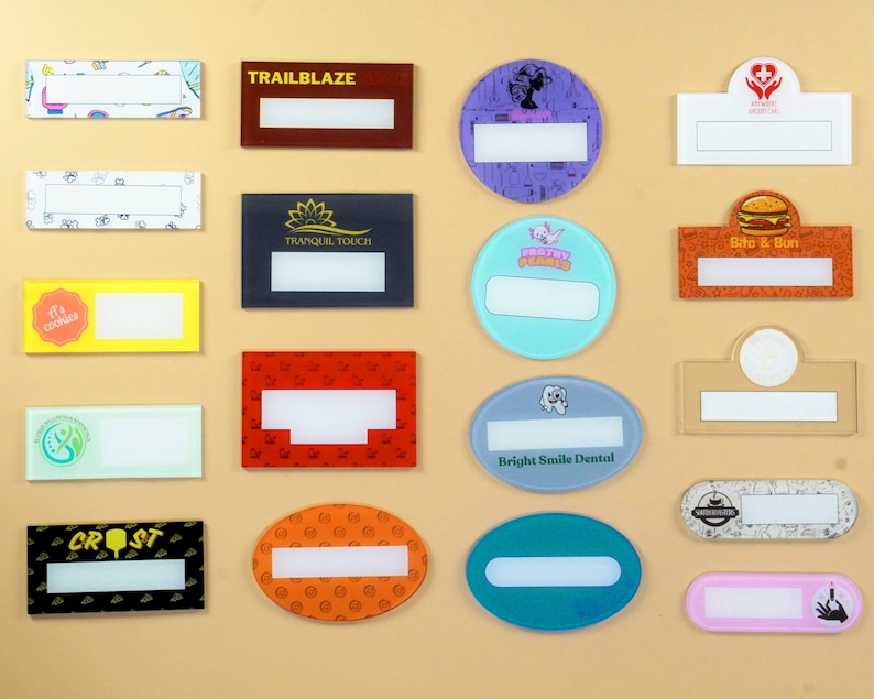 Nametags for Salons Spa Employee Nametag Medical Spa Name Badge Barber ...