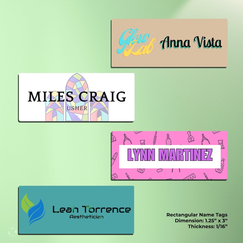 Custom Acrylic Name Tag With Magnetic Pin, Personalized Business ...