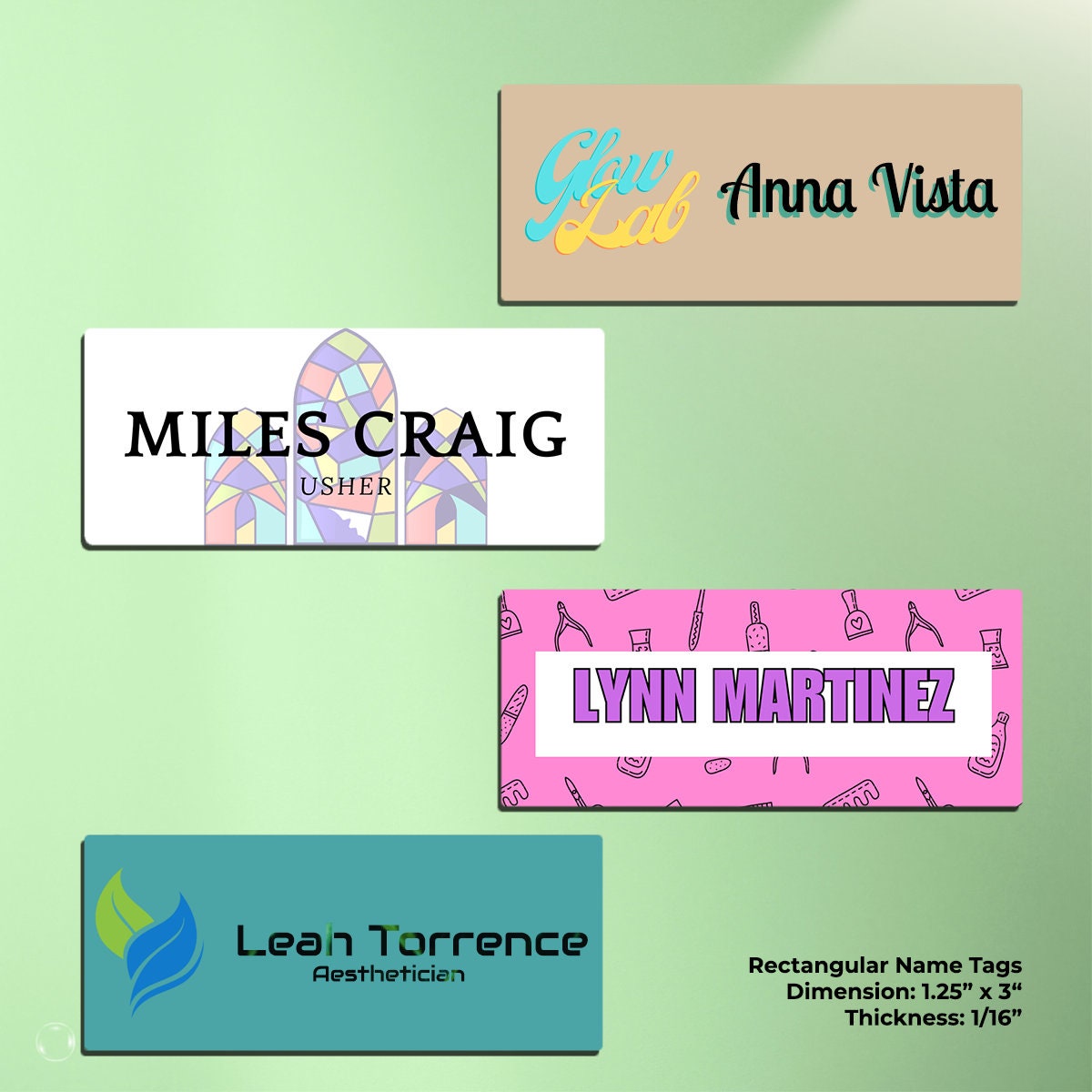Custom Acrylic Name Tag With Magnetic Pin, Personalized Business ...