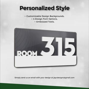 Custom Acrylic Wall Sign | Personalized Room Number or Name Sign ...