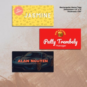 Nametags Custom Shaped Nametag Name Badges With Magnetic Pin ...