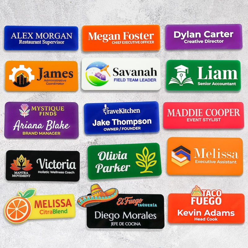 Custom Magnetic Name Tags - Etsy