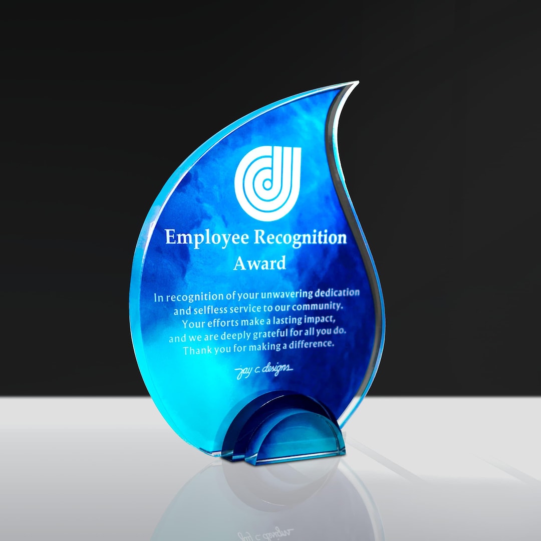 Customizable Acrylic Award Trophy - Personalized Corporate Recognition ...