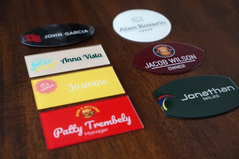 Nametags Custom Shaped Nametag Name Badges With Magnetic Pin ...