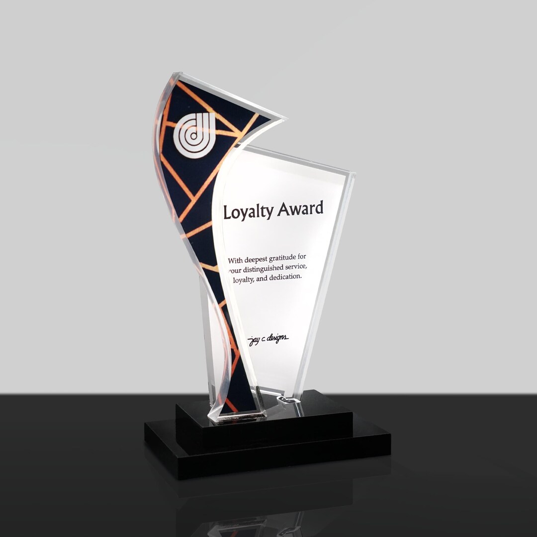 Custom Acrylic Award | Legacy Peak Trophy for Employee Recognition - Etsy