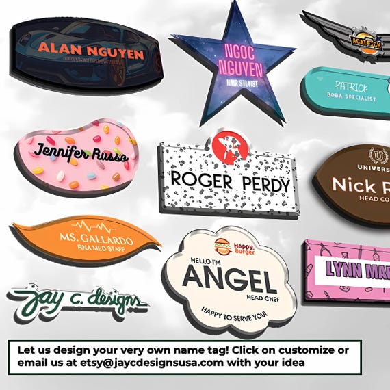 Name Tag With Logo Name Badge Sample Pack