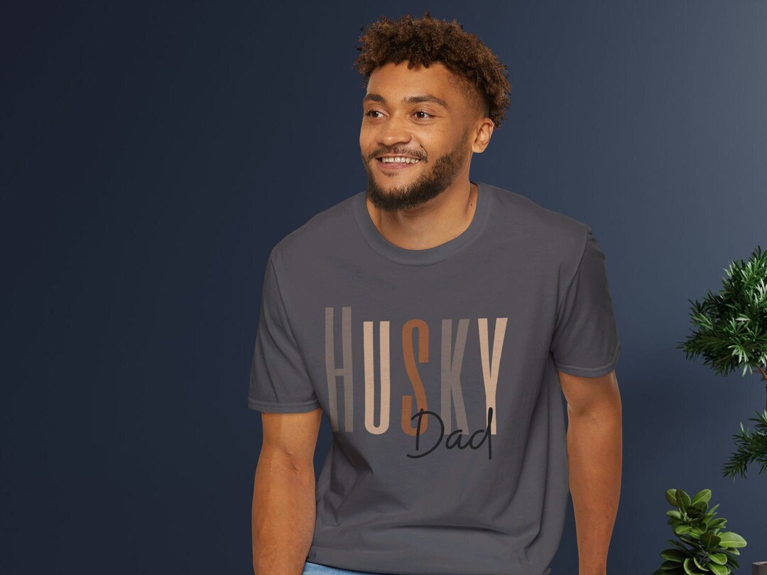 Siberian Husky Dad T-shirt, Husky Dog Tshirt, Pet Parent Shirt, Trendy ...