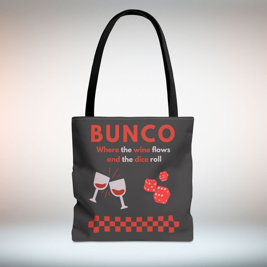 Bunco Tote Bag for Women, Ladies Bunco Night Party Bag, Game Supply ...