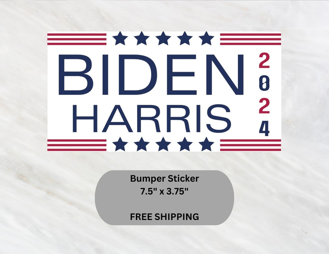 Biden Harris Bumper Sticker, 2024 Election Car Bumper Sticker, Joe ...