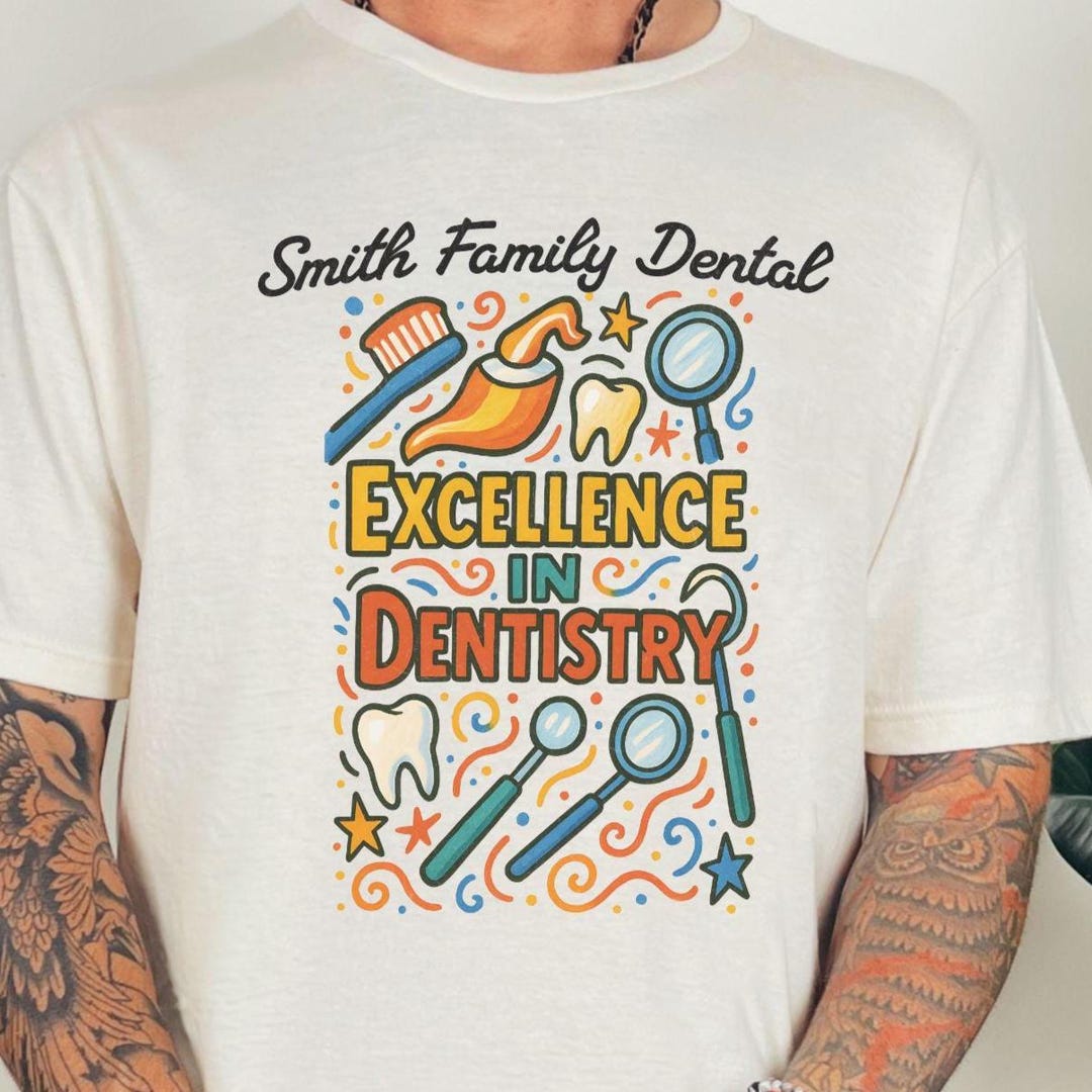 Custom Dental Office Shirt, Personalized Office Name Dental Collage ...