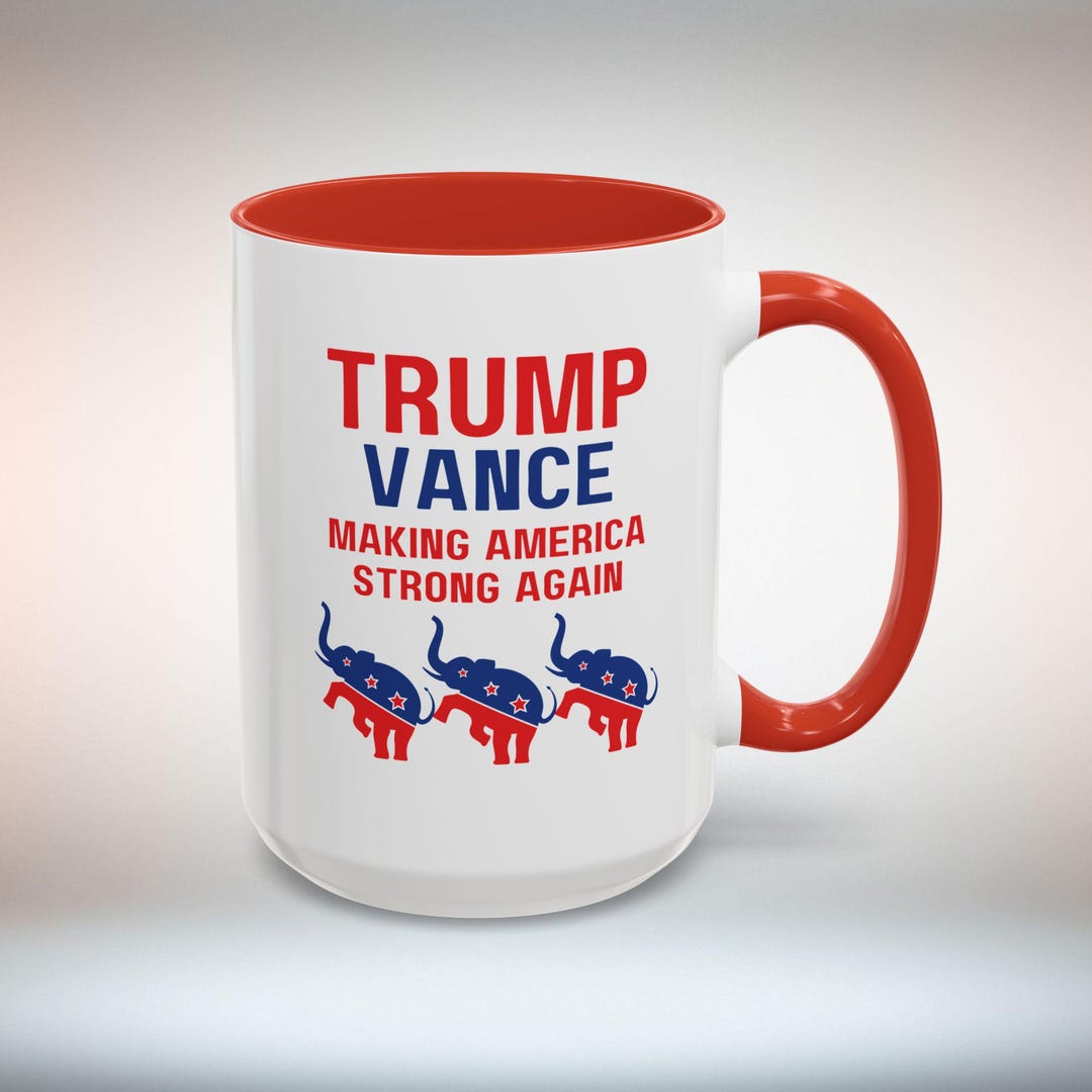 Trump Vance Mug for Conservative, President Donald Trump Mug, Elephant ...