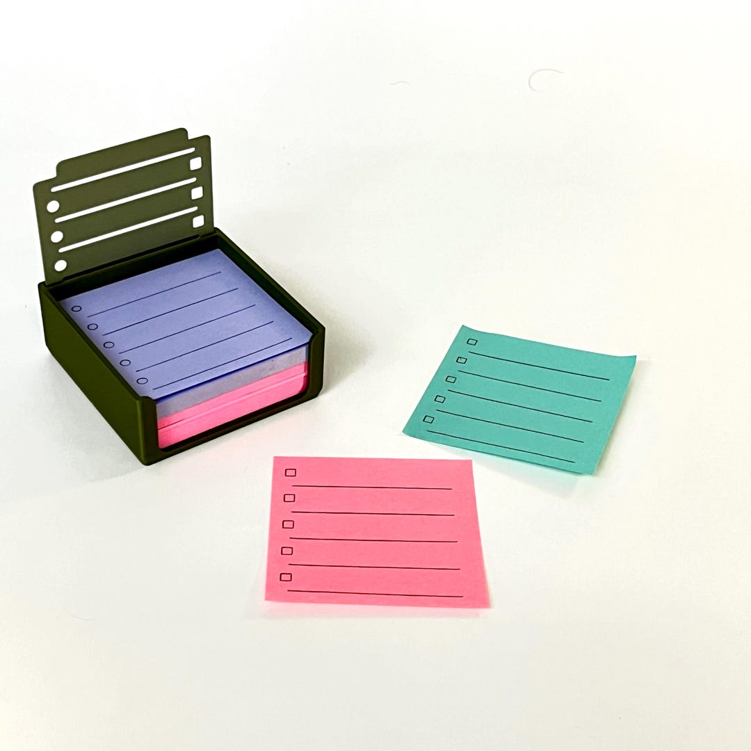 Post-it Note Holder - Desk Organizer for Sticky Notes - Etsy