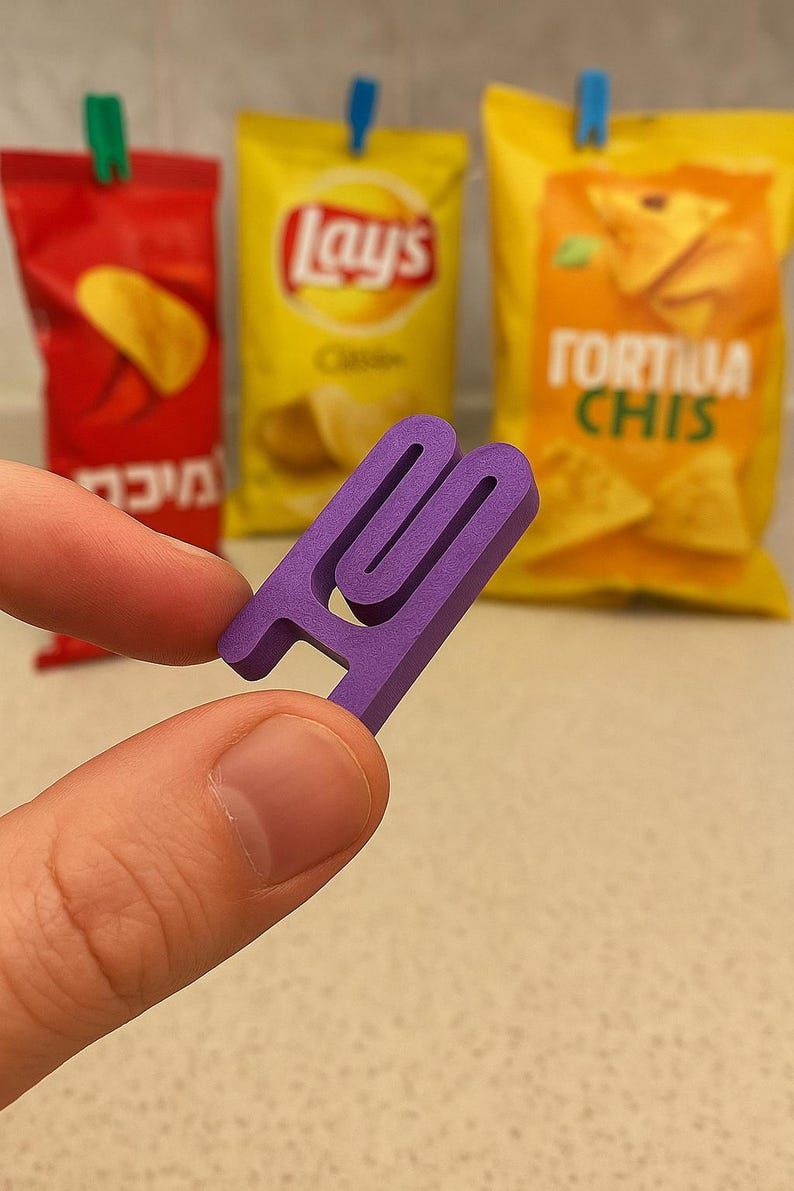 3D Printed Chip Bag Clips – Durable & Reusable Food Sealers - Etsy