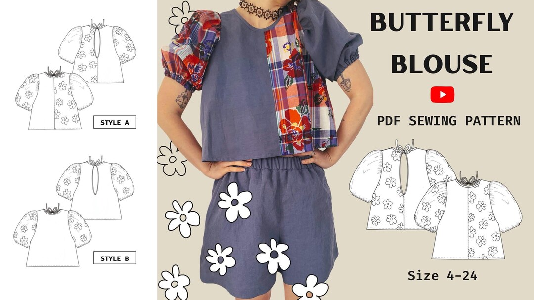 DIY Puff Sleeve Blouse: Easy Sewing Tutorial for All Skill Levels - Etsy