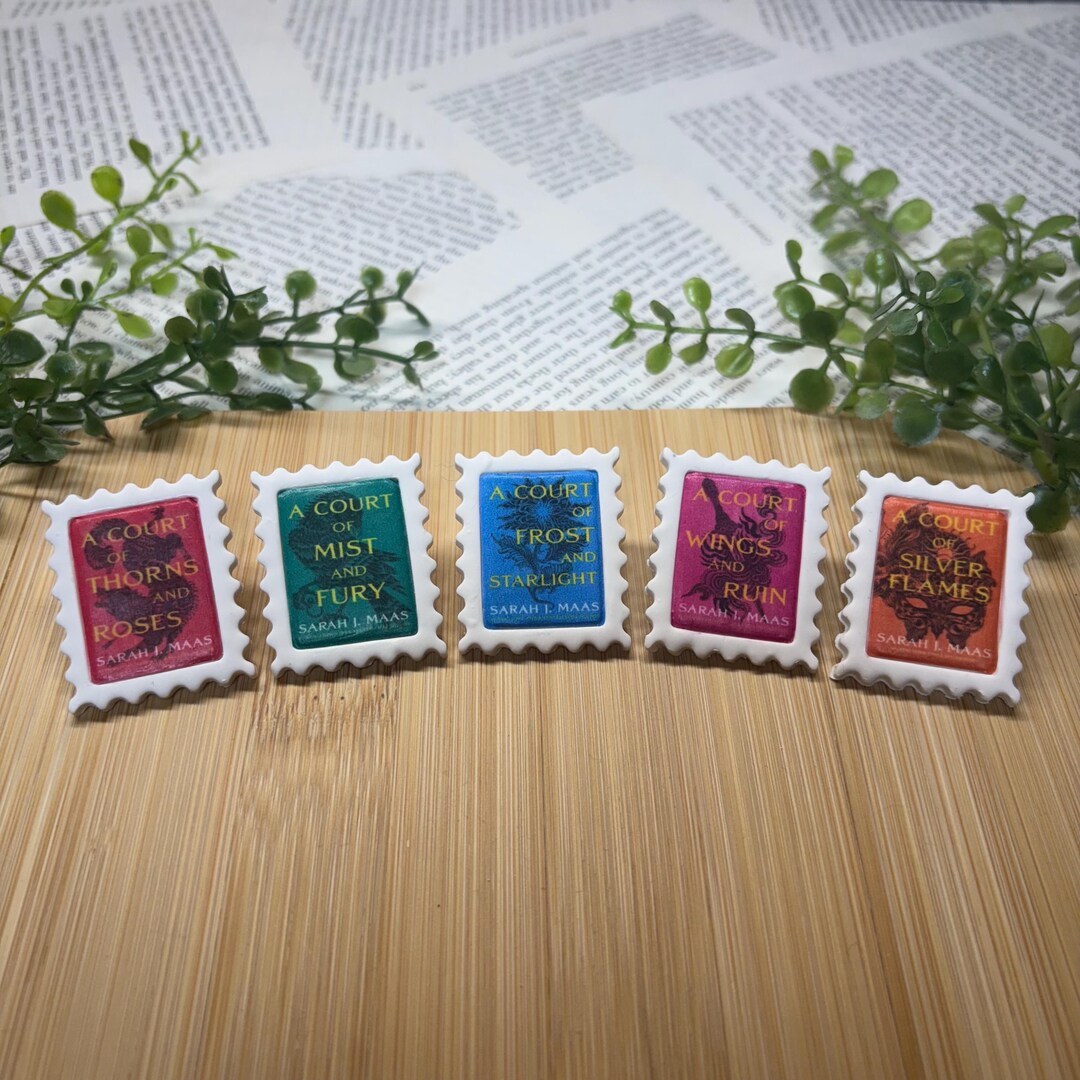 Full Set ACOTAR Pins | Book Cover | Bookish Gift | Stamp | Miniature ...