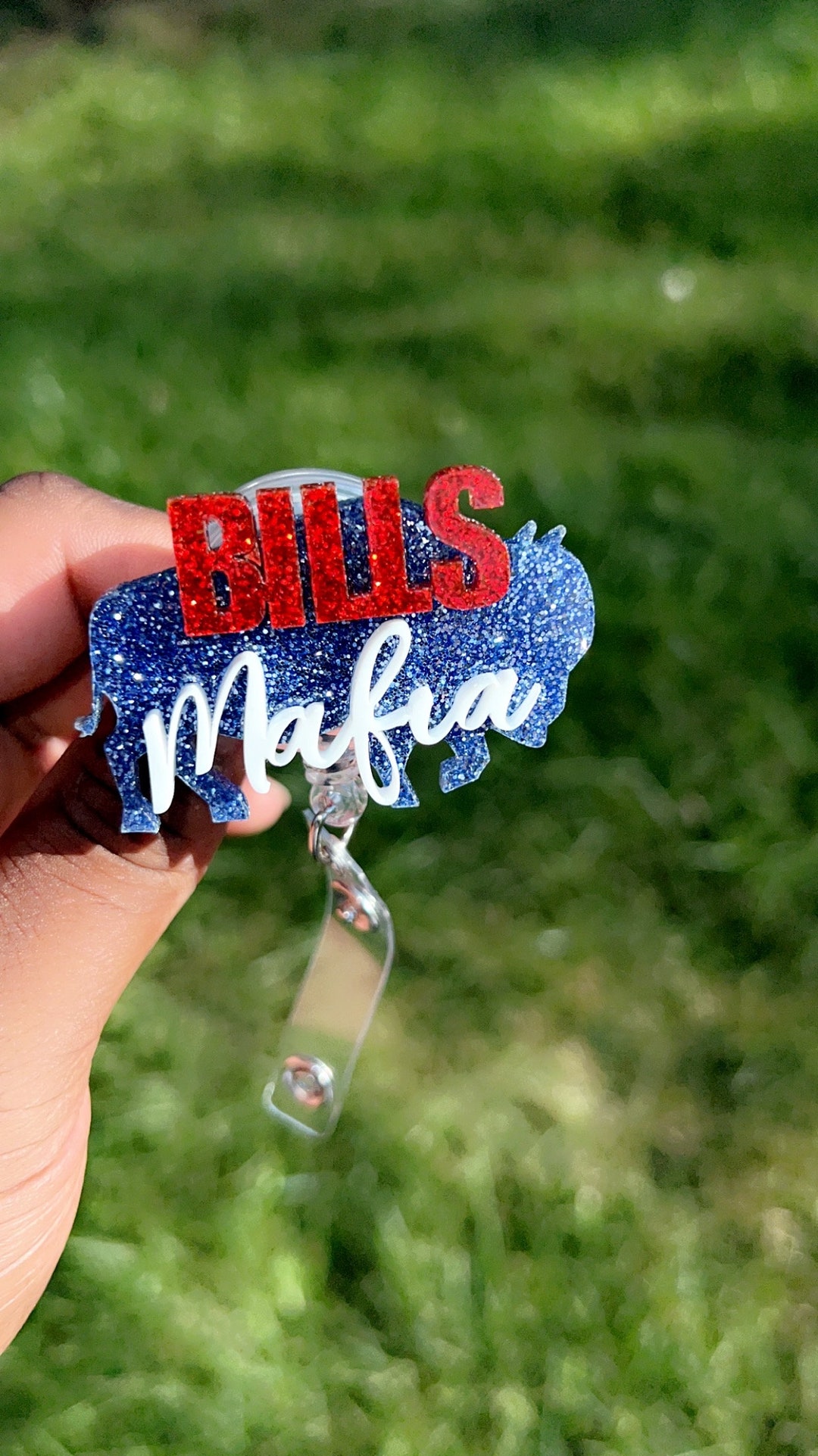 Buffalo Badge Reel (blue) - Etsy