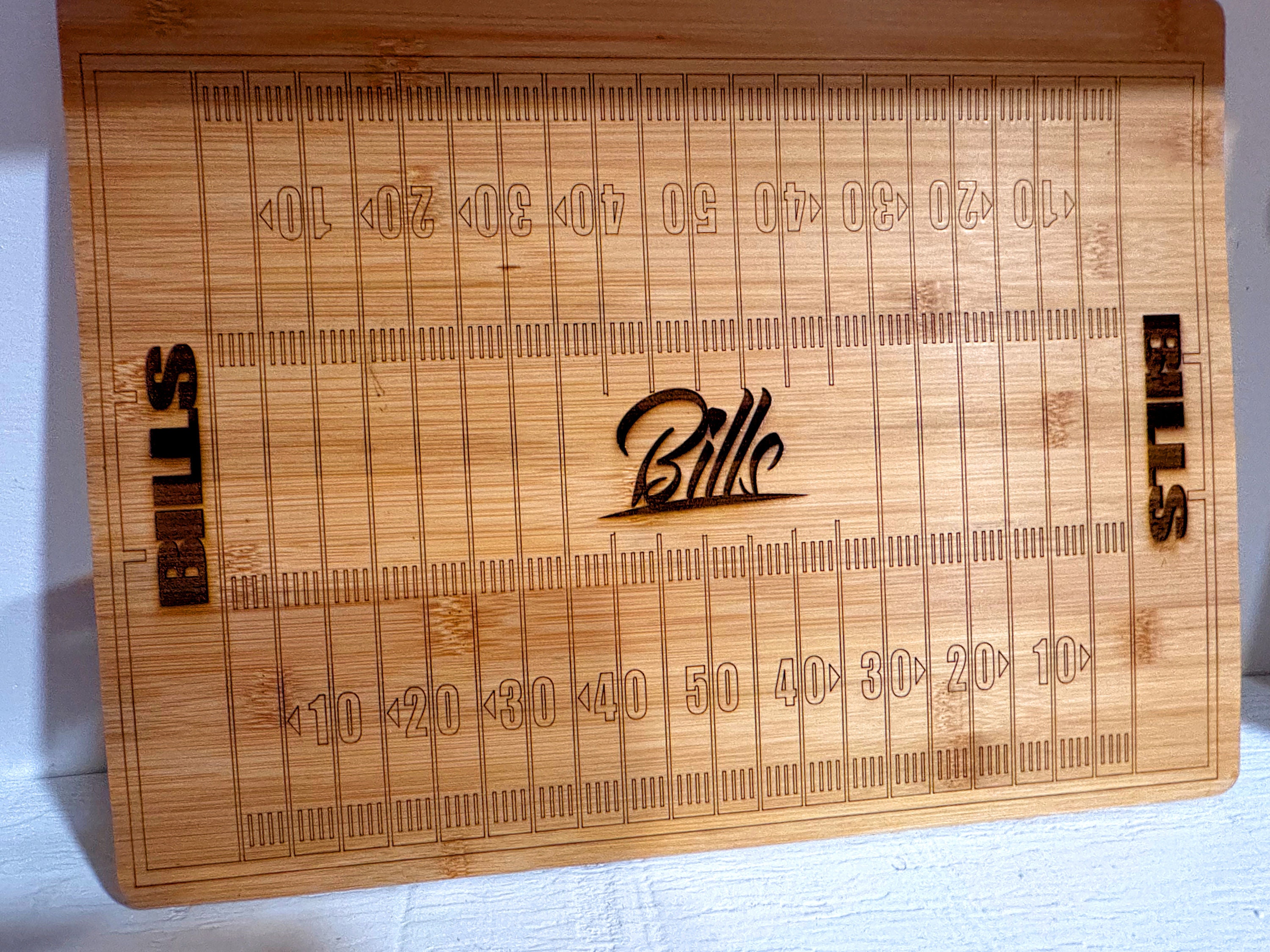 Buffalo Football Field-inspired Laser Engraved Bamboo Cutting Board - Etsy