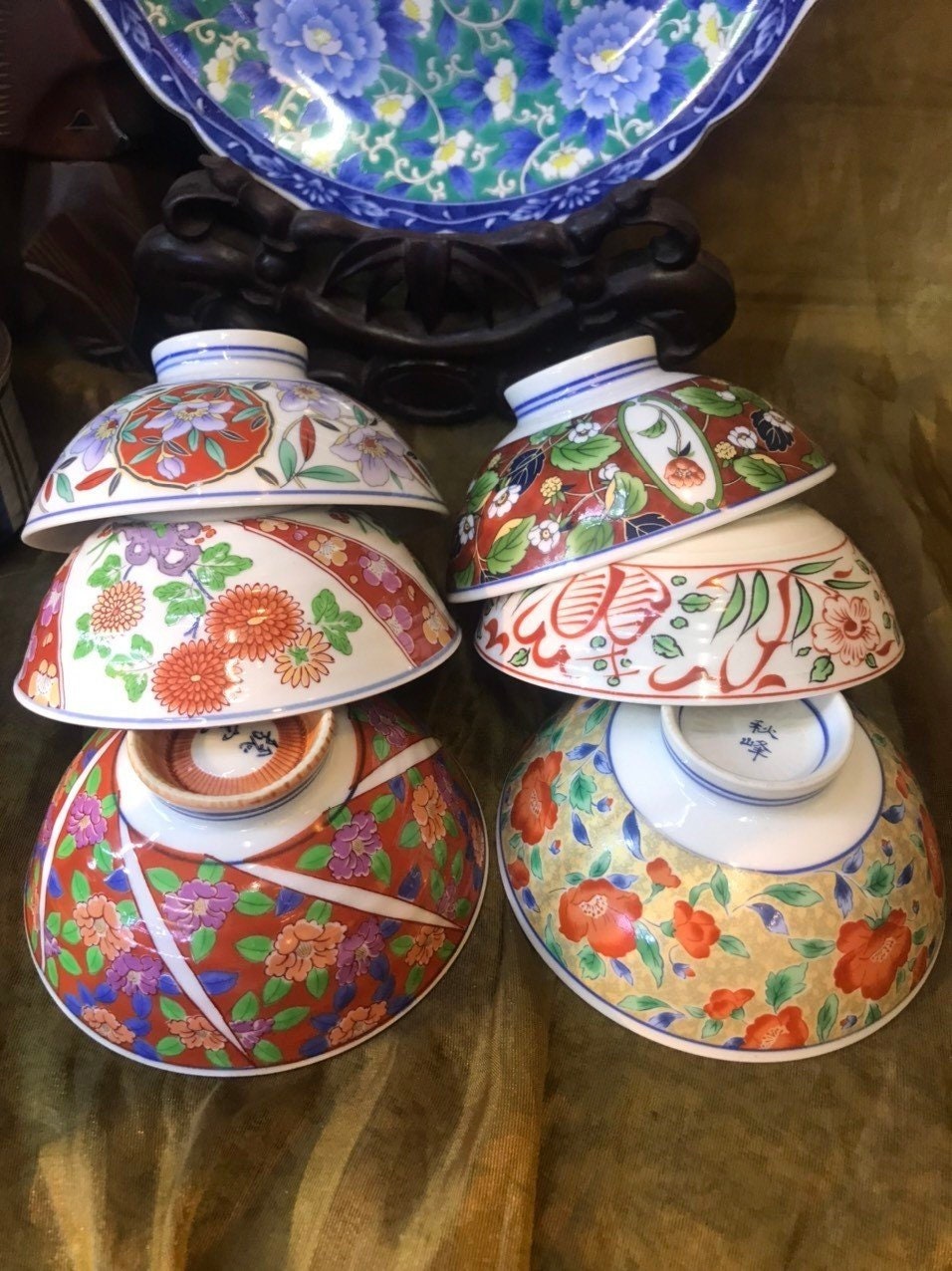 Japanese Bowl-special Edition Japanese Flower Bowl Set Rice - Etsy