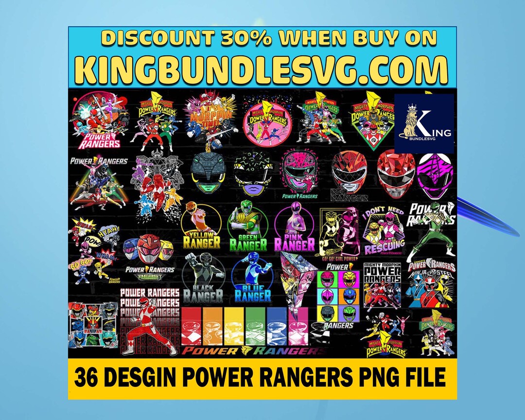 Power Rangers Png Bundle 36 Desgin Power Rangers Svg Eps - Etsy