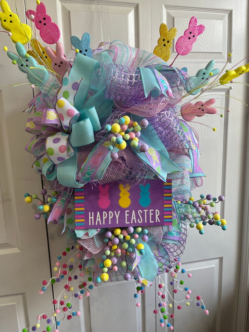 XL Peeps Easter Wreath - Etsy