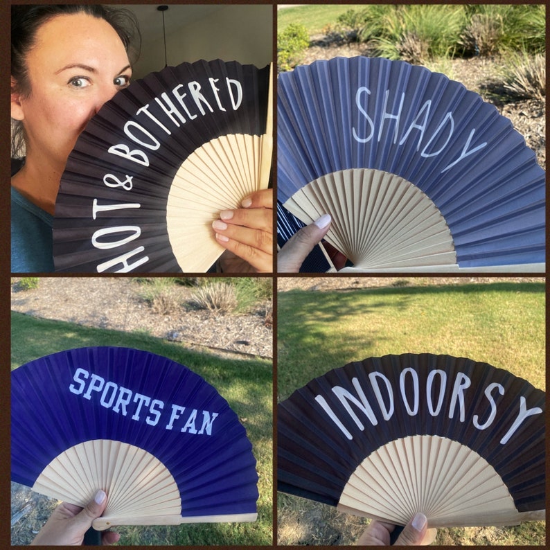 Folding Hand Fan - Hot & Bothered - Etsy