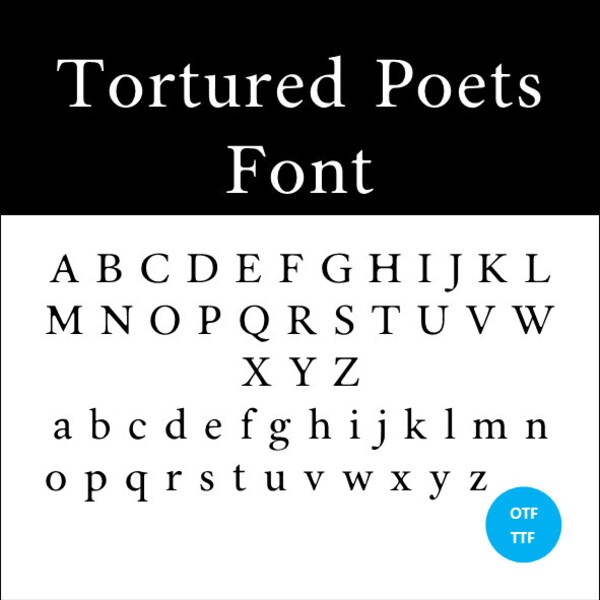 Tortured Poet Department Font - Etsy