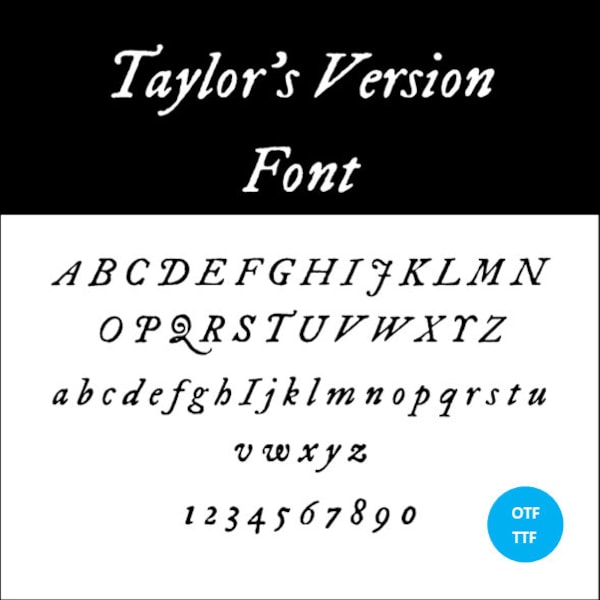 Taylors Version Font - Etsy