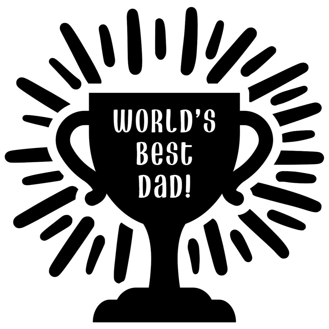 World's Best Dad Father's Day Trophy SVG Instant - Etsy
