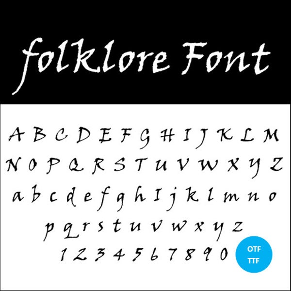 Folklore Font - Etsy