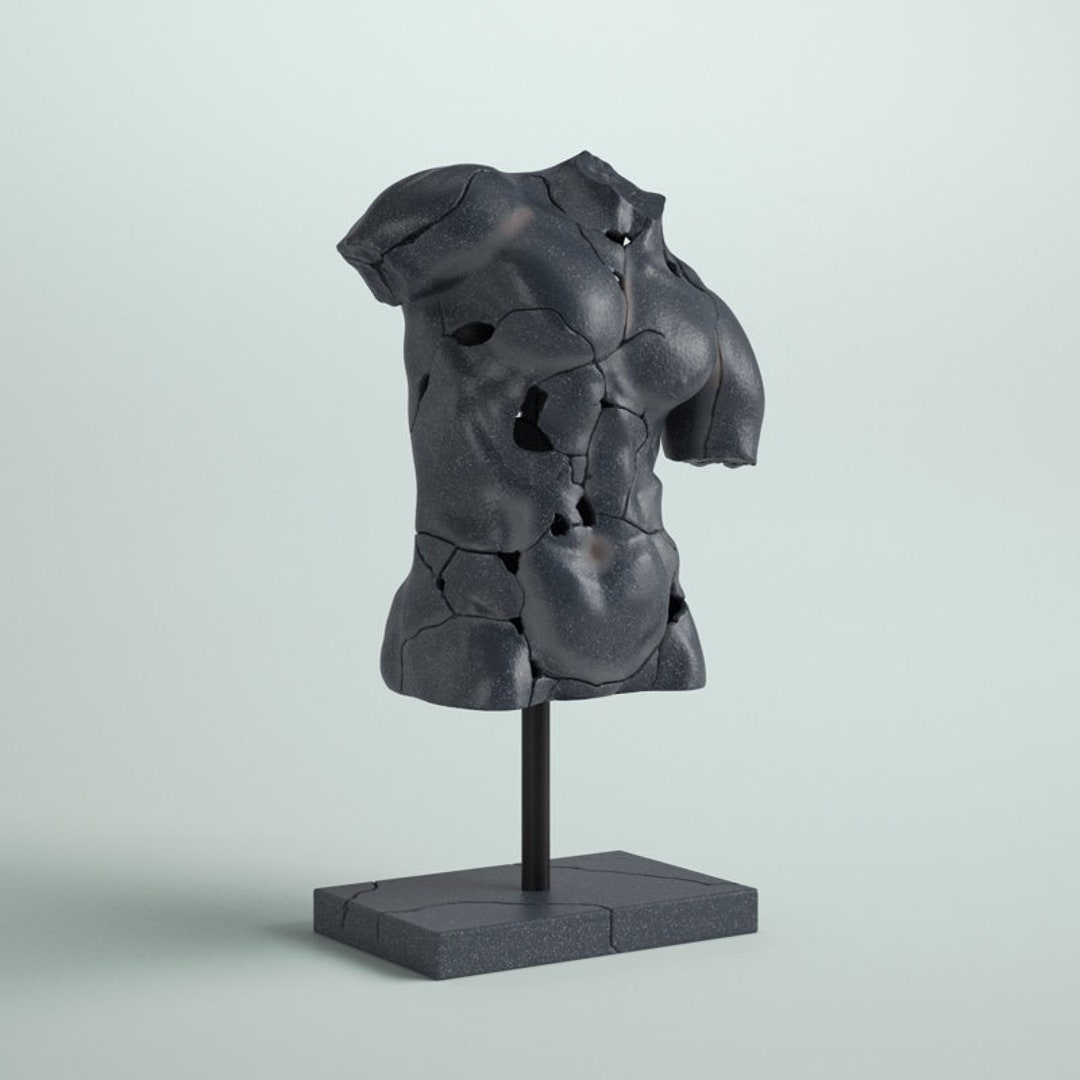 25'' Torso Sculpture Masculine Shape Body Statue - Etsy