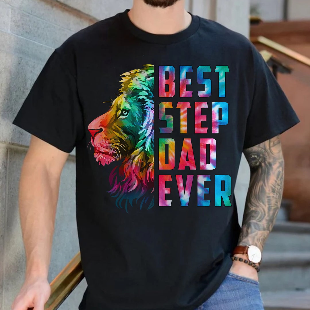 Best Step Dad Ever Png, Tie Dye Lion Dad Png, Step Dad Png, Gifts for ...