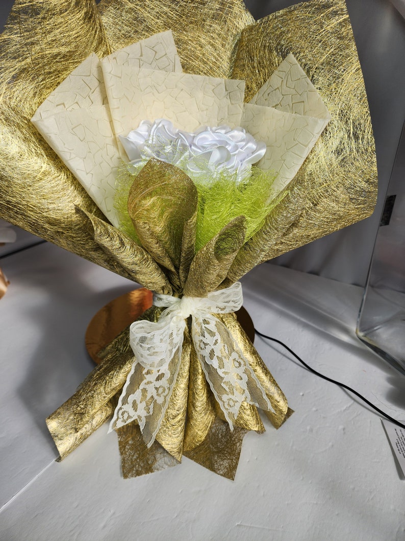 Ribbon Rose Bouquet - Etsy