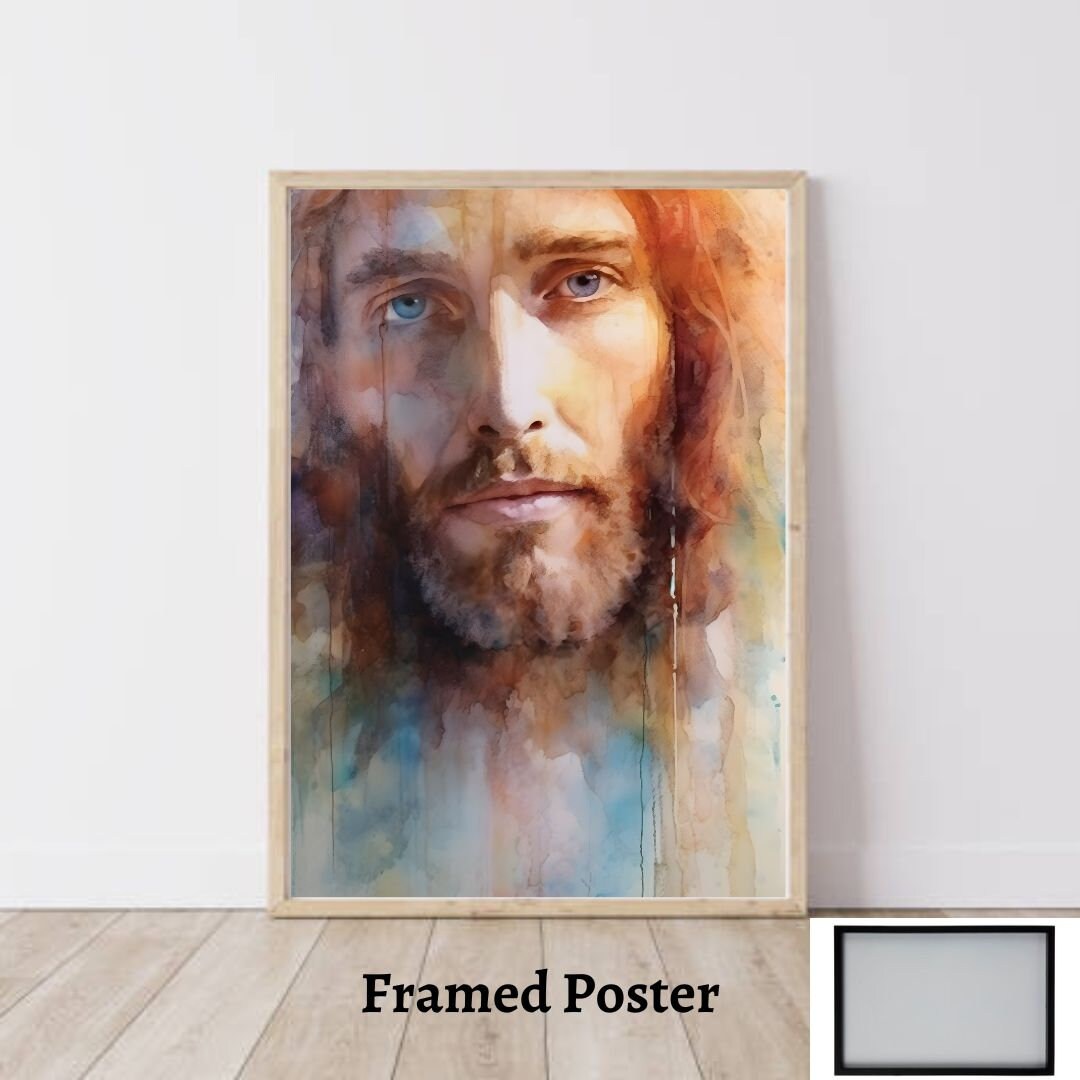 Look Unto Me Framed Poster Jesus Water Color Savior - Etsy