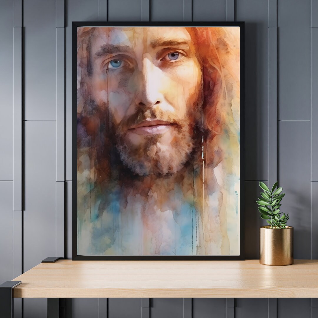 Look Unto Me Framed Poster Jesus Water Color Savior - Etsy